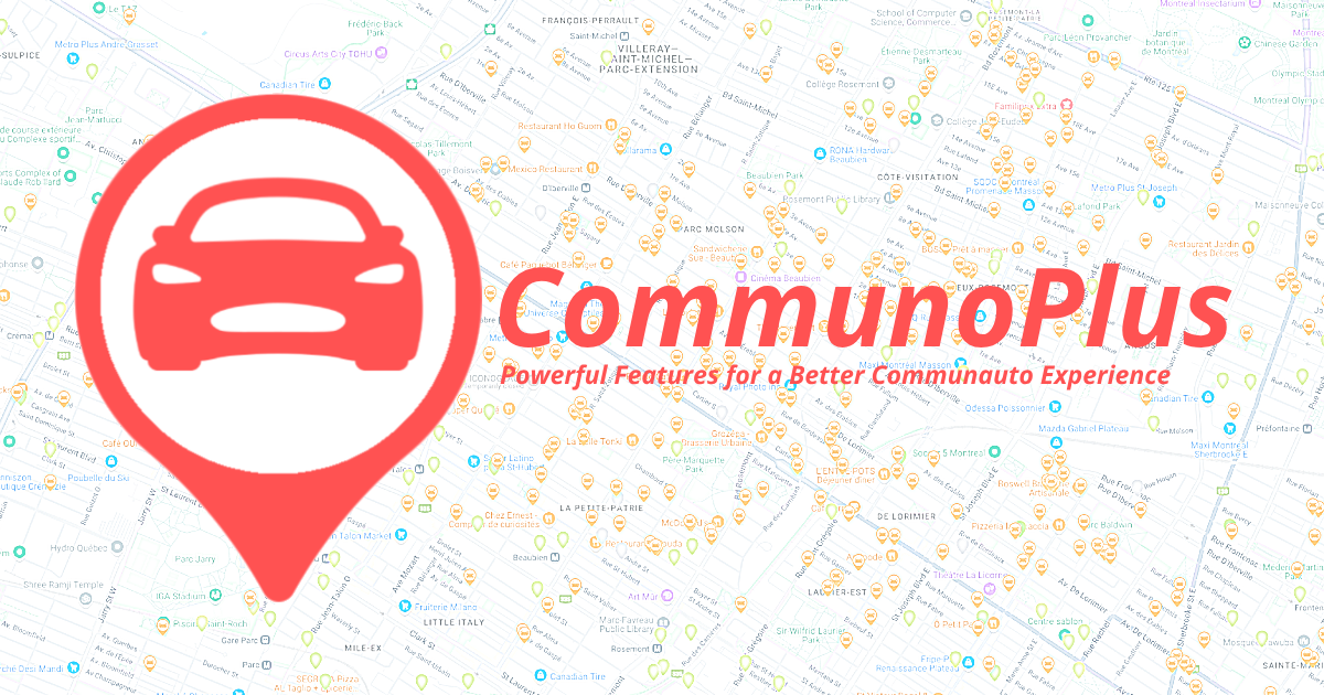 CommunoPlus - Powerful Features for a Better Communauto Experience